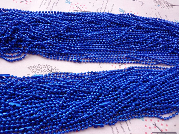 SALE10 pcs Royal Blue Ball Chain Necklaces 27inch 2.4 mm | Etsy