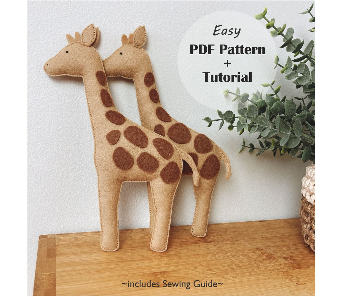 Felt Giraffe Sewing Pattern – DIY Safari Animal Toy (PDF Tutorial) - Etsy