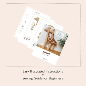 Felt Giraffe - Felt Sewing Pattern, Felt Safari Animals, Felt Toy ...