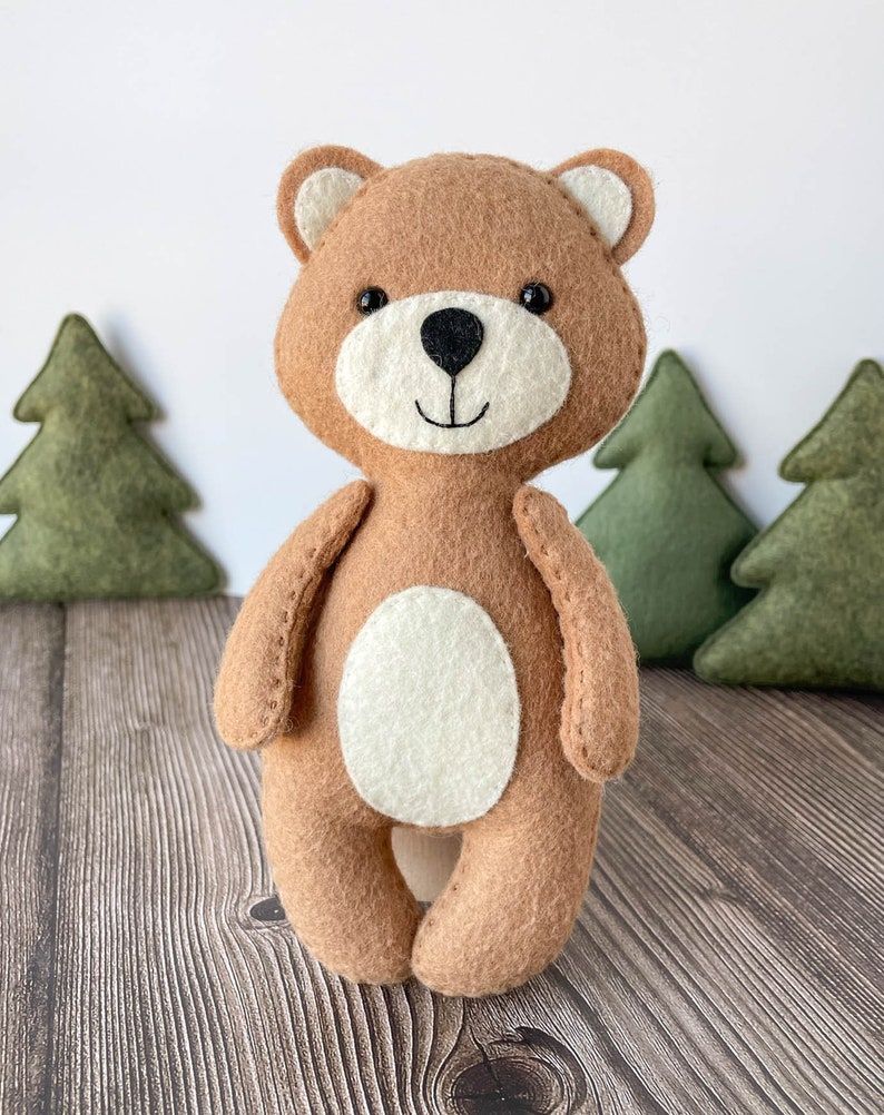 Felt Woodland Animals PDF Pattern, Bear, Bunny, Fox, Hedgehog (digital ...