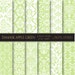 Damask Digital Paper: DAMASK APPLE GREEN scrapbook | Etsy