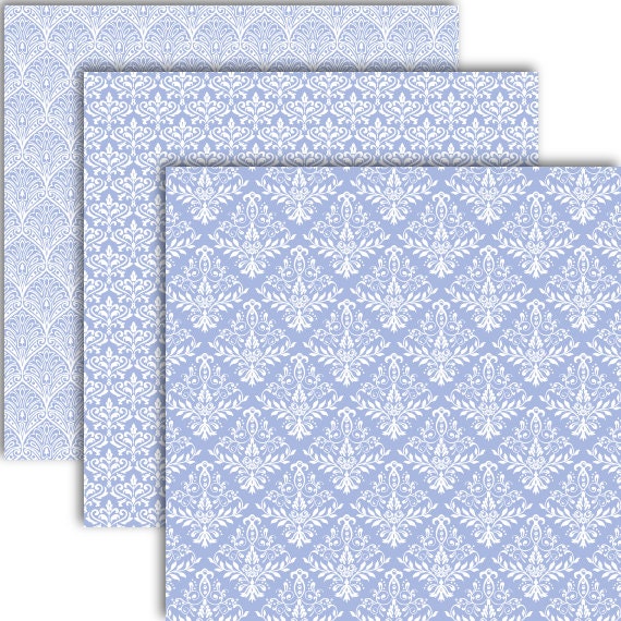 Damask Lavender Digital Scrapbook Paper Pack Instant - Etsy
