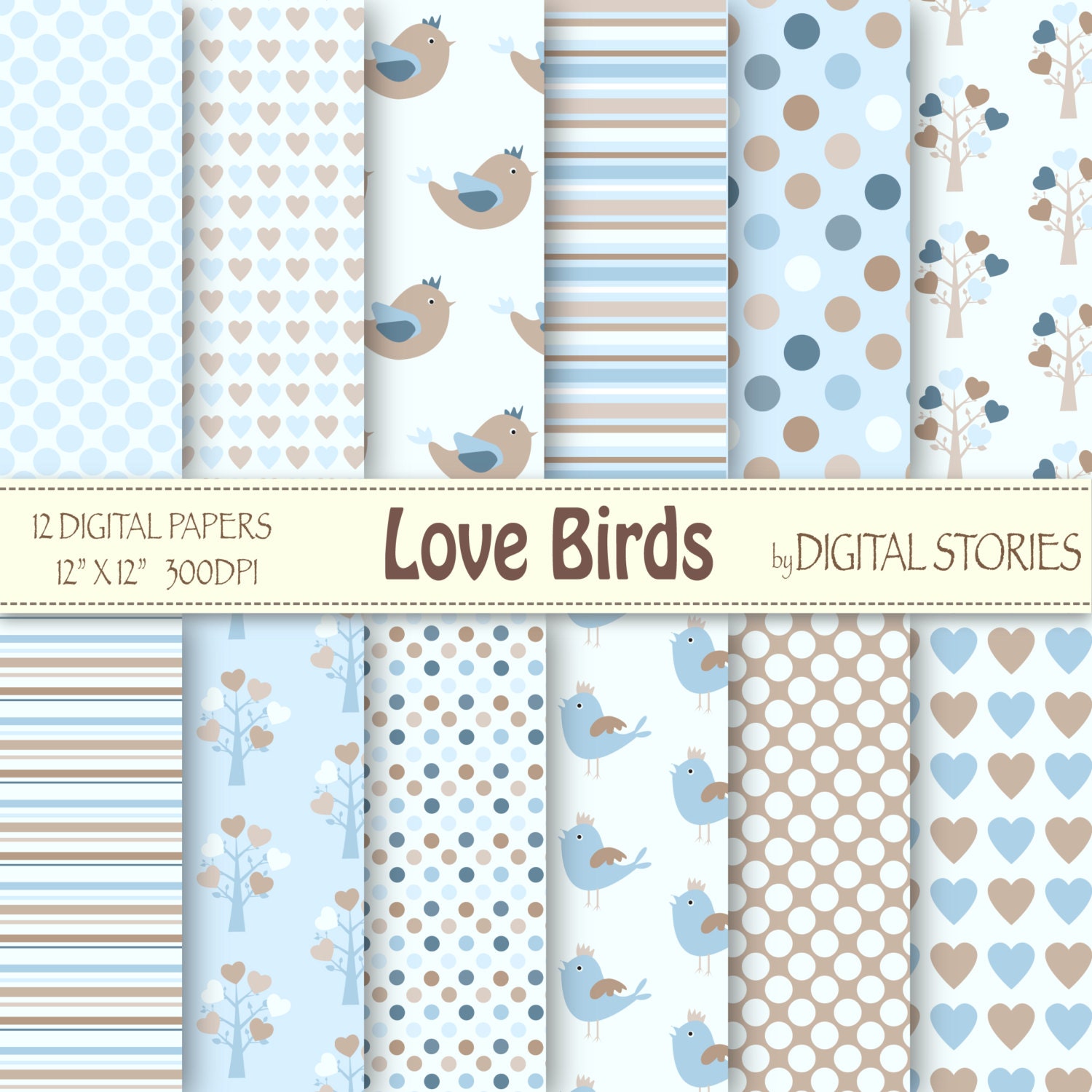 Scrapbook Paper Love Bird