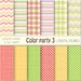 Chevron Plaid Stripes Dots Red Green Yellow Digital Paper Pack - Etsy