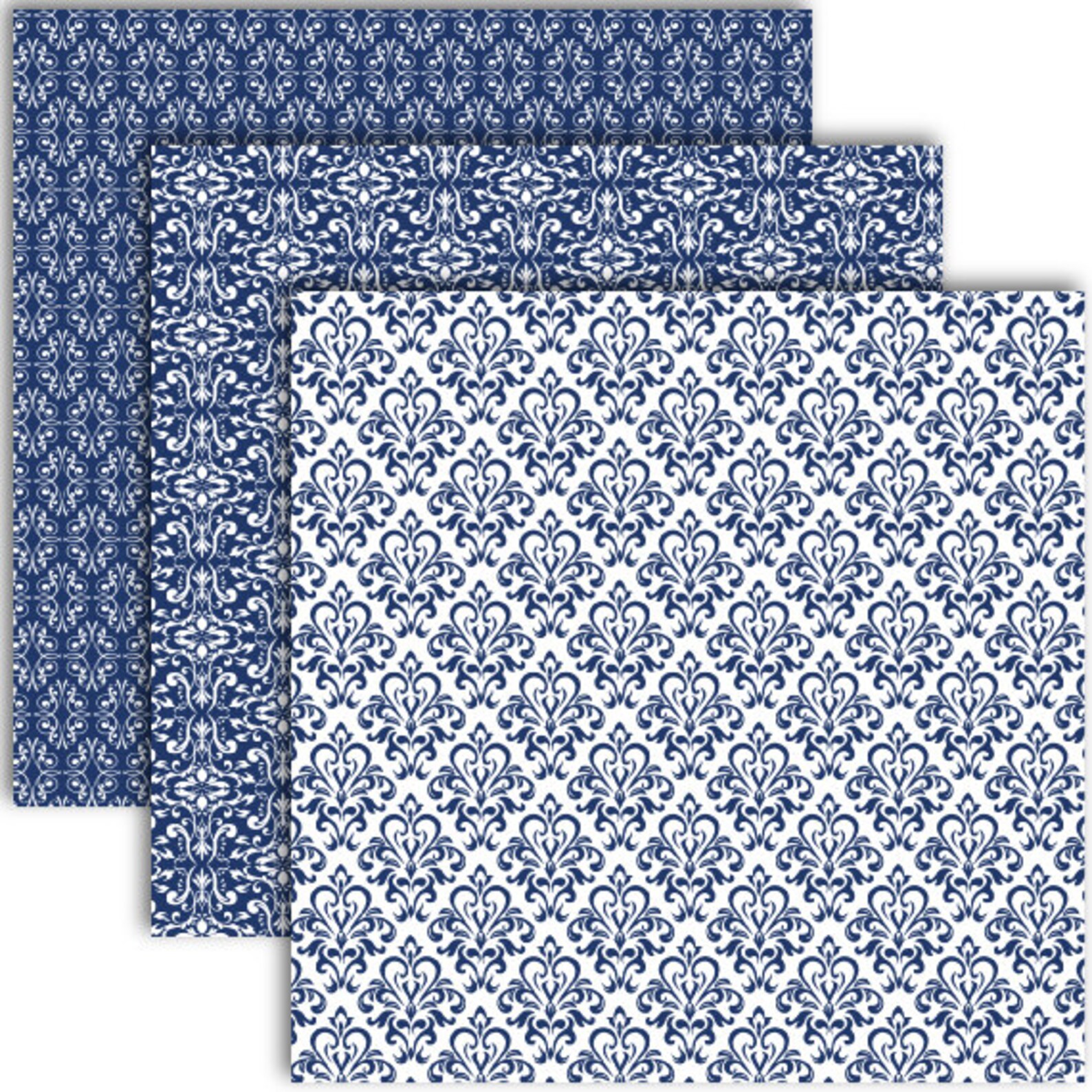 Damask Digital Paper: damask NAVY Blue Digital - Etsy