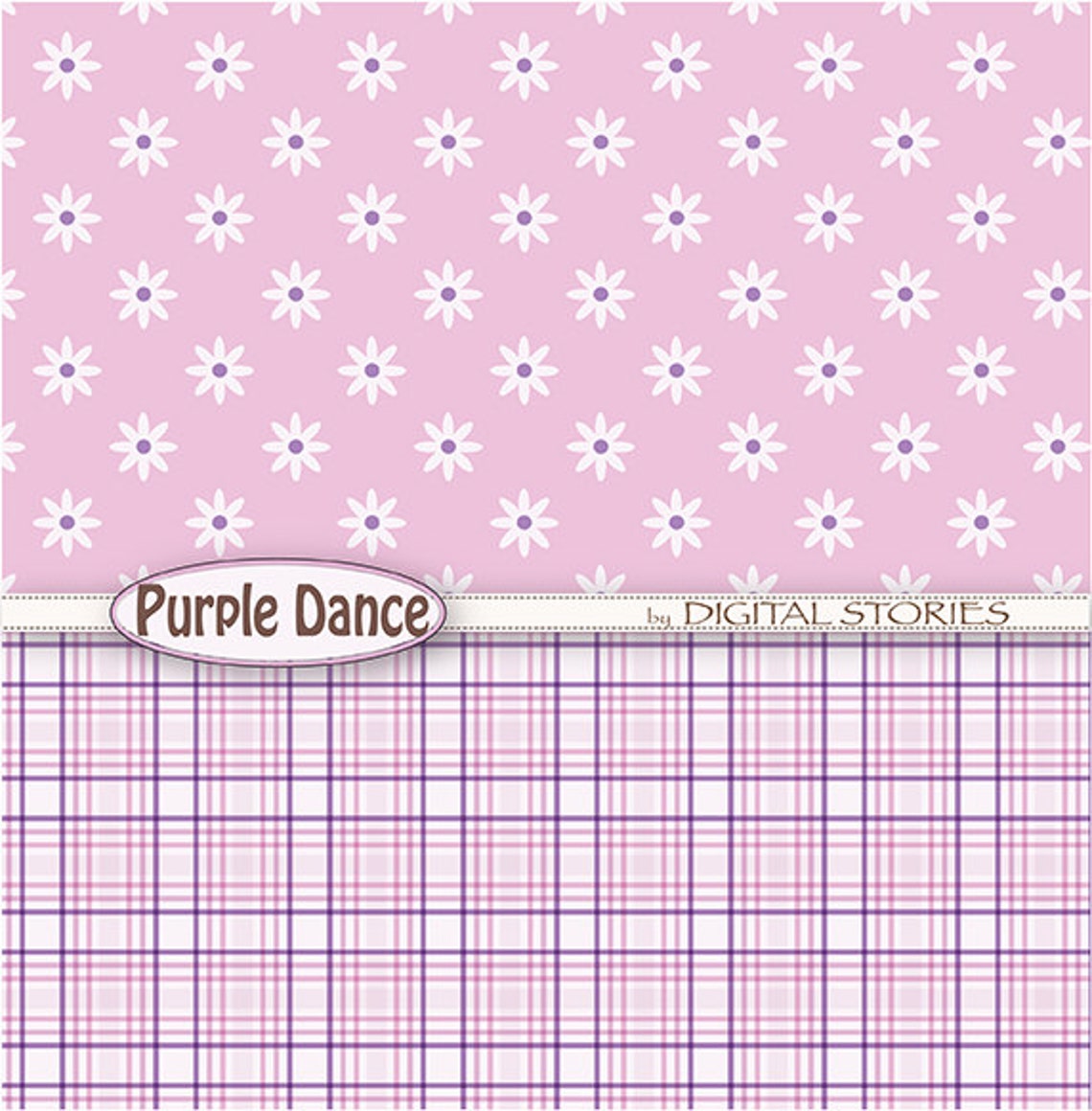 Baby Girl Digital Paper: purple Dance Purple Pink - Etsy