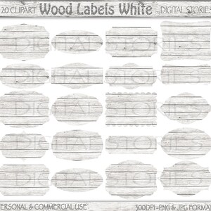 Wood Frames Clipart: WOOD LABELS NATURAL wooden | Etsy