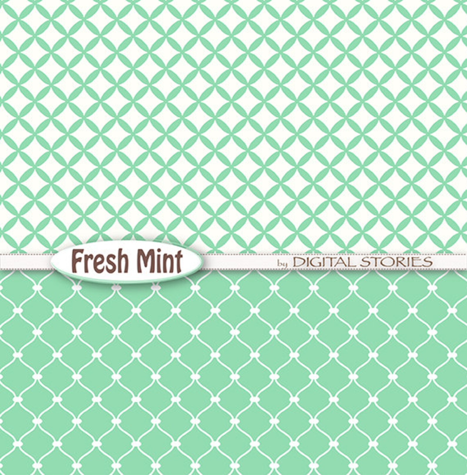 Mint Basic Digital Paper Pack Fresh Mint Instant Download - Etsy