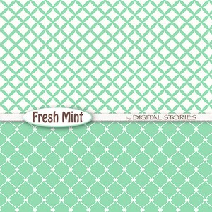 Mint Basic Digital Paper Pack Fresh Mint Instant Download - Etsy