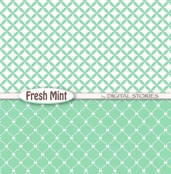 Mint Basic Digital Paper Pack Fresh Mint Instant Download - Etsy