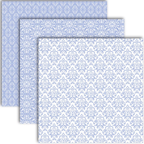 Damask Lavender Digital Scrapbook Paper Pack Instant - Etsy