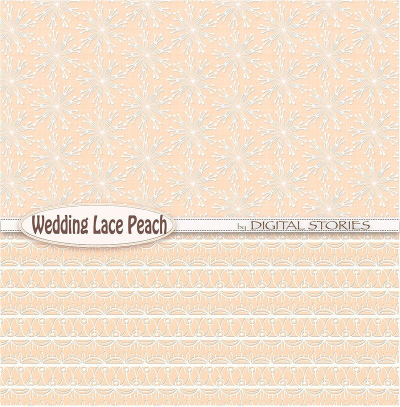 Wedding Lace Digital Paper: wedding LACE Peach With Peach Wedding ...