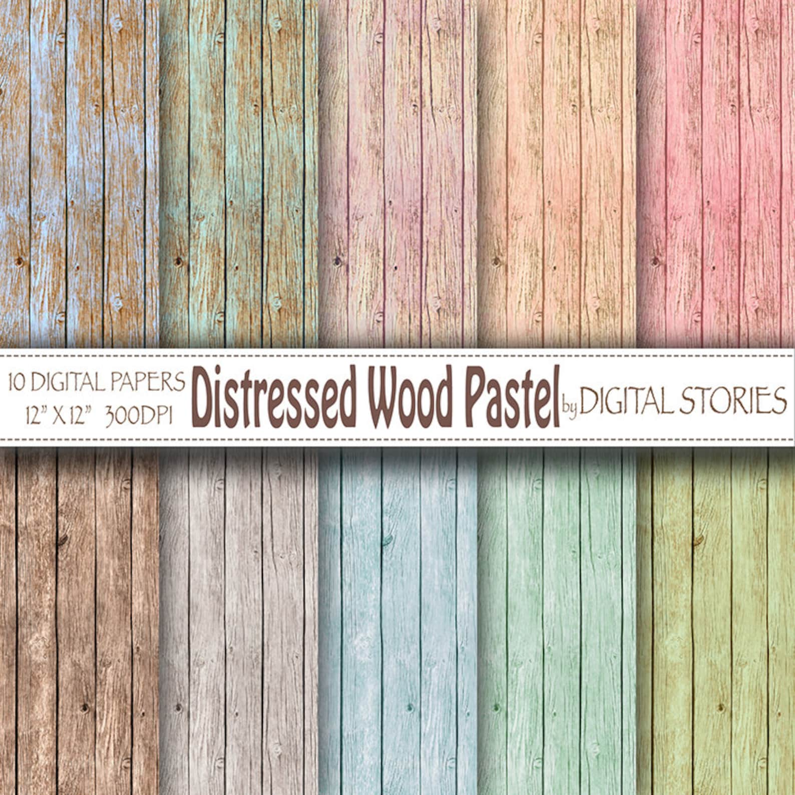 Wood Digital Paper: distressed WOOD Pastel Texture - Etsy