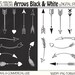 40 Arrows Clipart: arrows BLACK & White Hand Drawn Arrows, Tribal ...