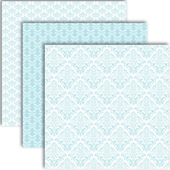Damask Digital Paper: damask BABY Blue Digital - Etsy