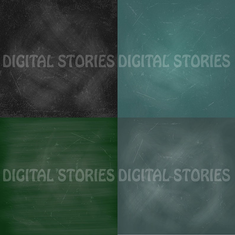 Chalkboards Digital Paper:chalkboards Chalkboard Backgrounds in Green ...