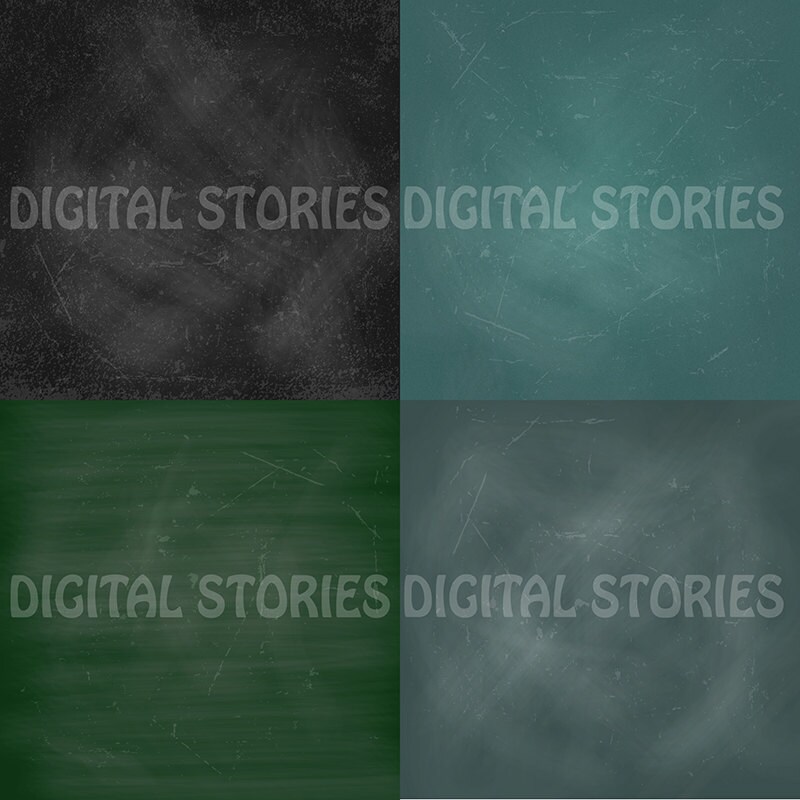 Chalkboards Digital Paper:chalkboards Chalkboard Backgrounds in Green ...