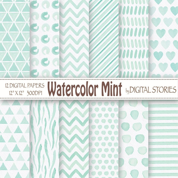 Watercolor Chevron - Etsy