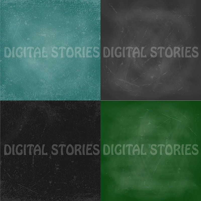 Chalkboards Digital Paper:chalkboards Chalkboard Backgrounds in Green ...