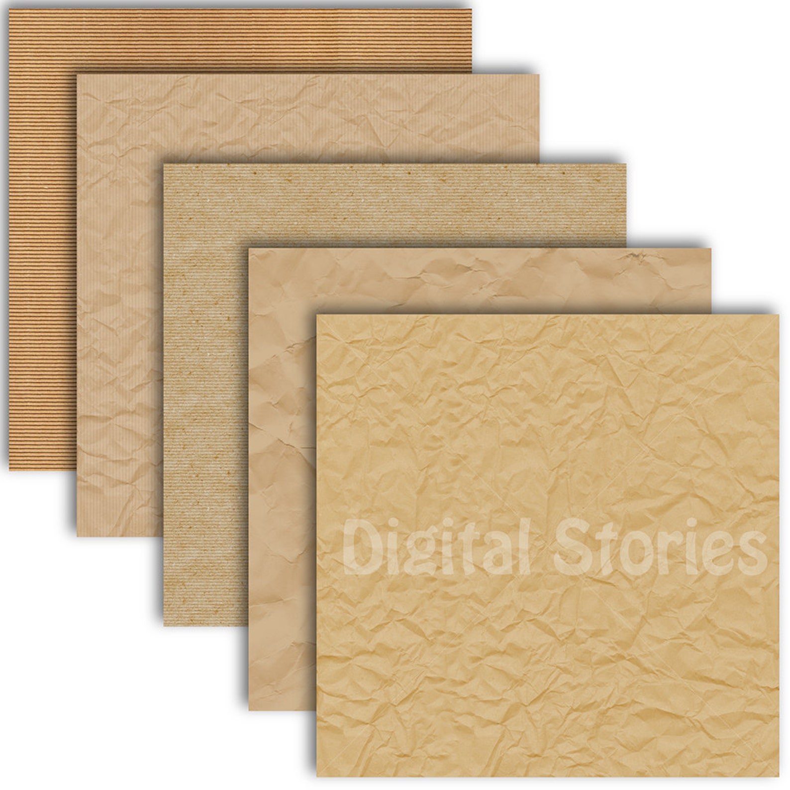 Kraft Digital Paper: craft Papers Craft, Textured Papers in Natural ...