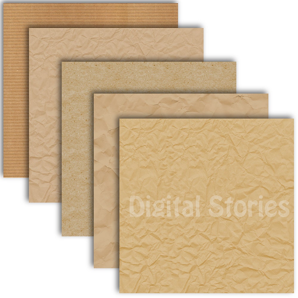 Kraft Digital Paper: craft Papers Craft, Textured Papers in Natural ...