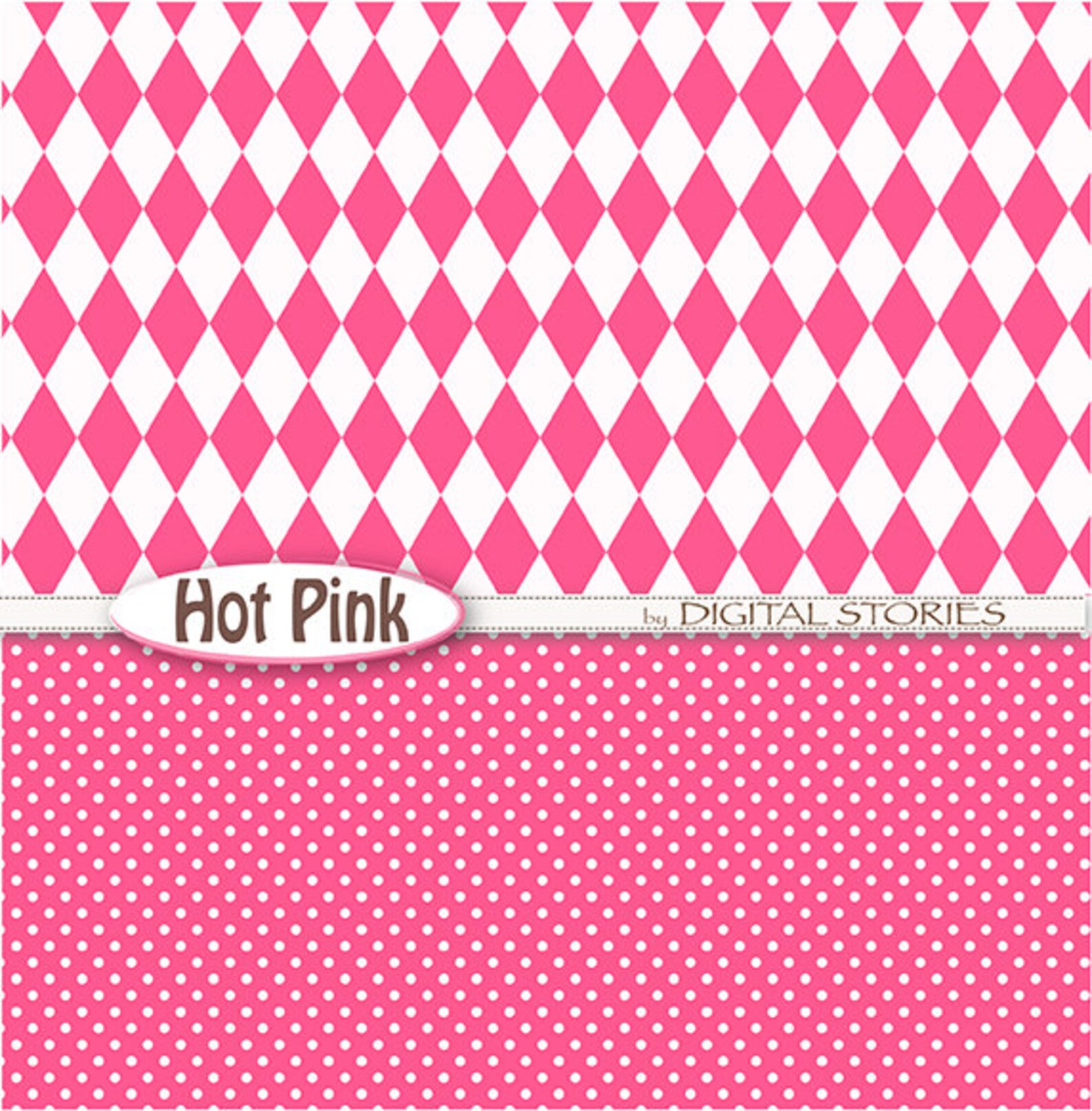 Hot Pink Digital Paper: hot Pink Basic Floral - Etsy