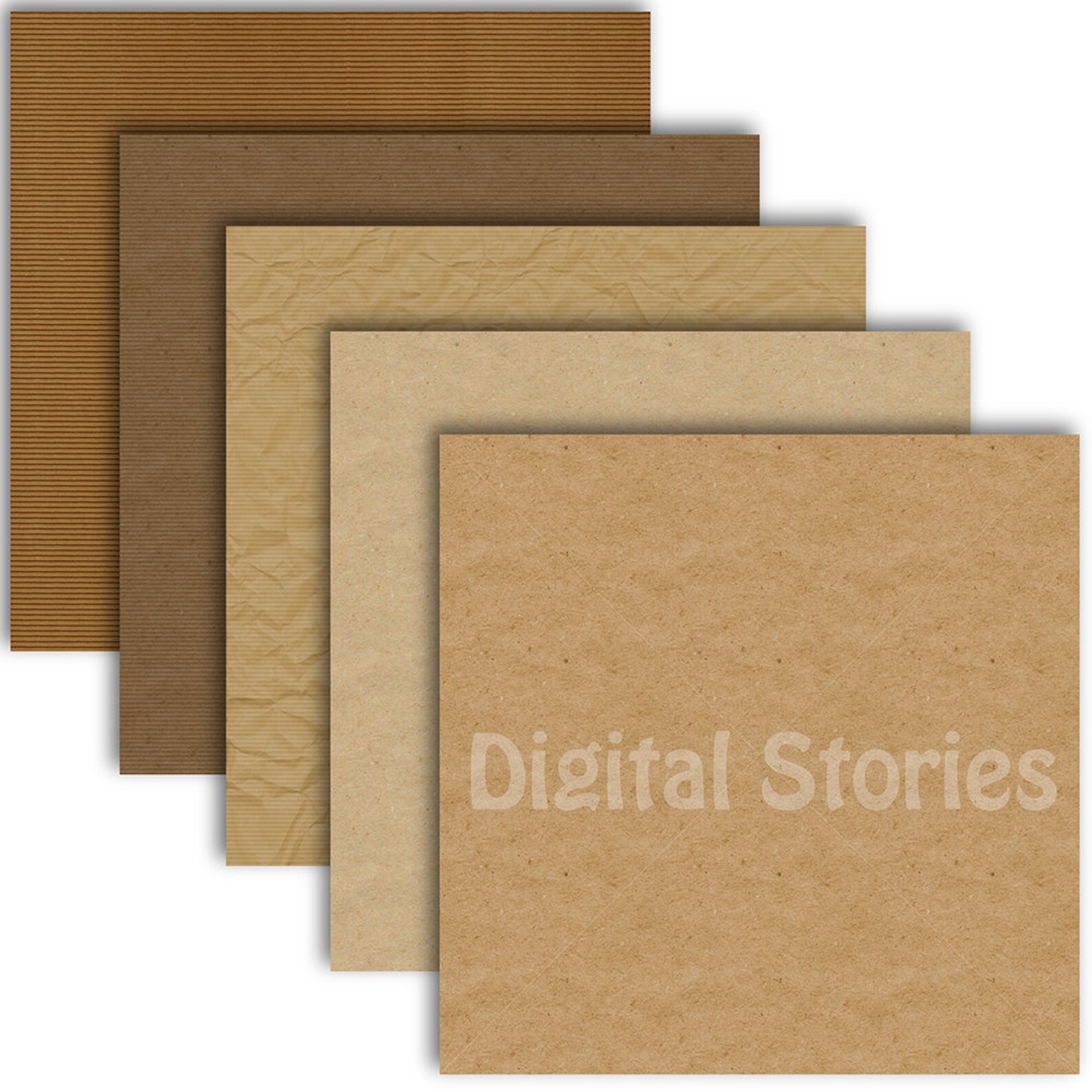 Kraft Digital Paper: craft Papers Craft, Textured Papers in Natural ...