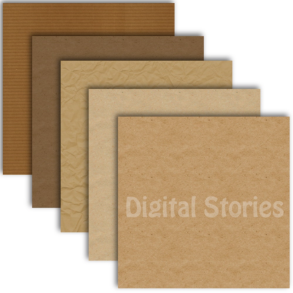 Kraft Digital Paper: craft Papers Craft, Textured Papers in Natural ...