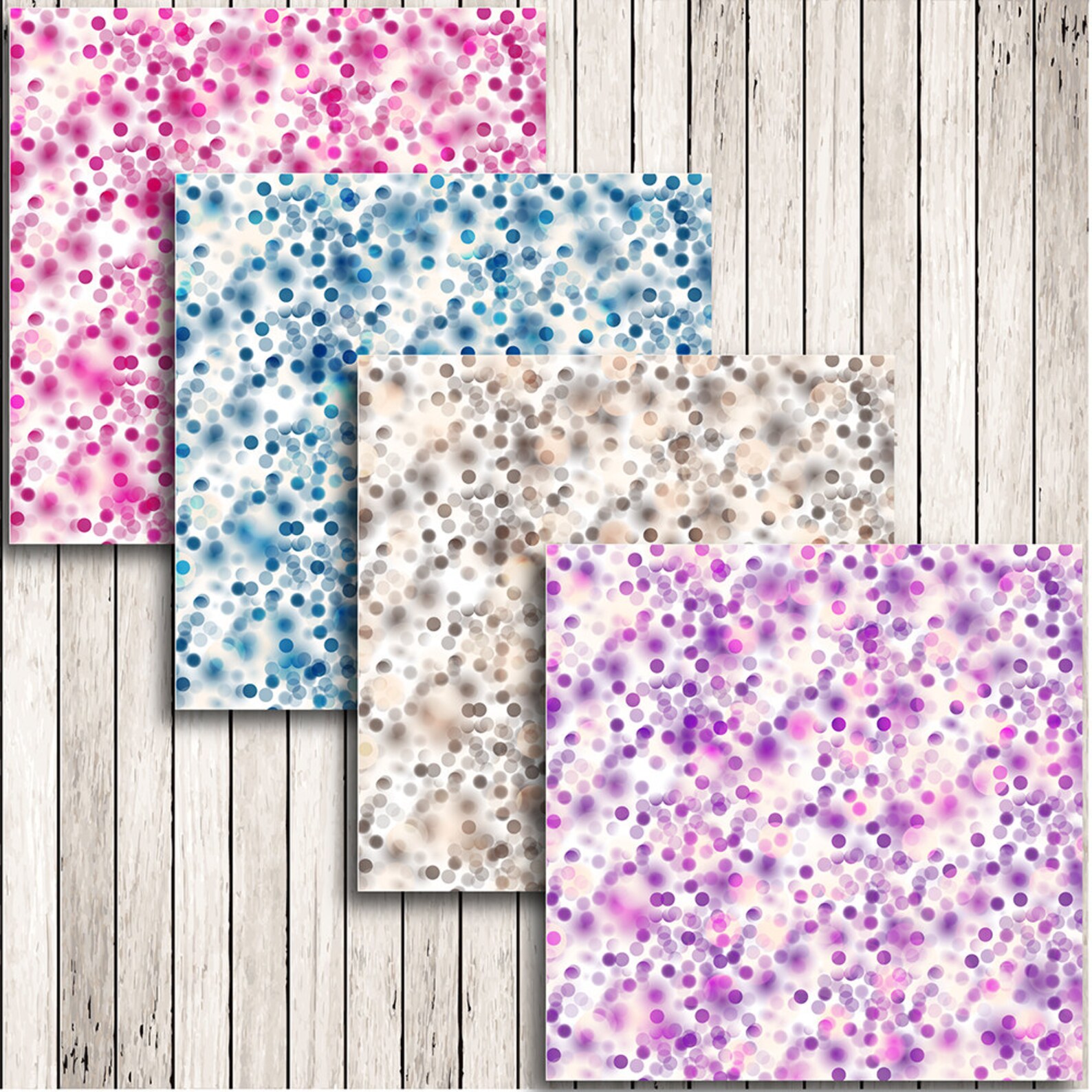Bokeh Digital Paper: bokeh Confetti Scrapbook - Etsy