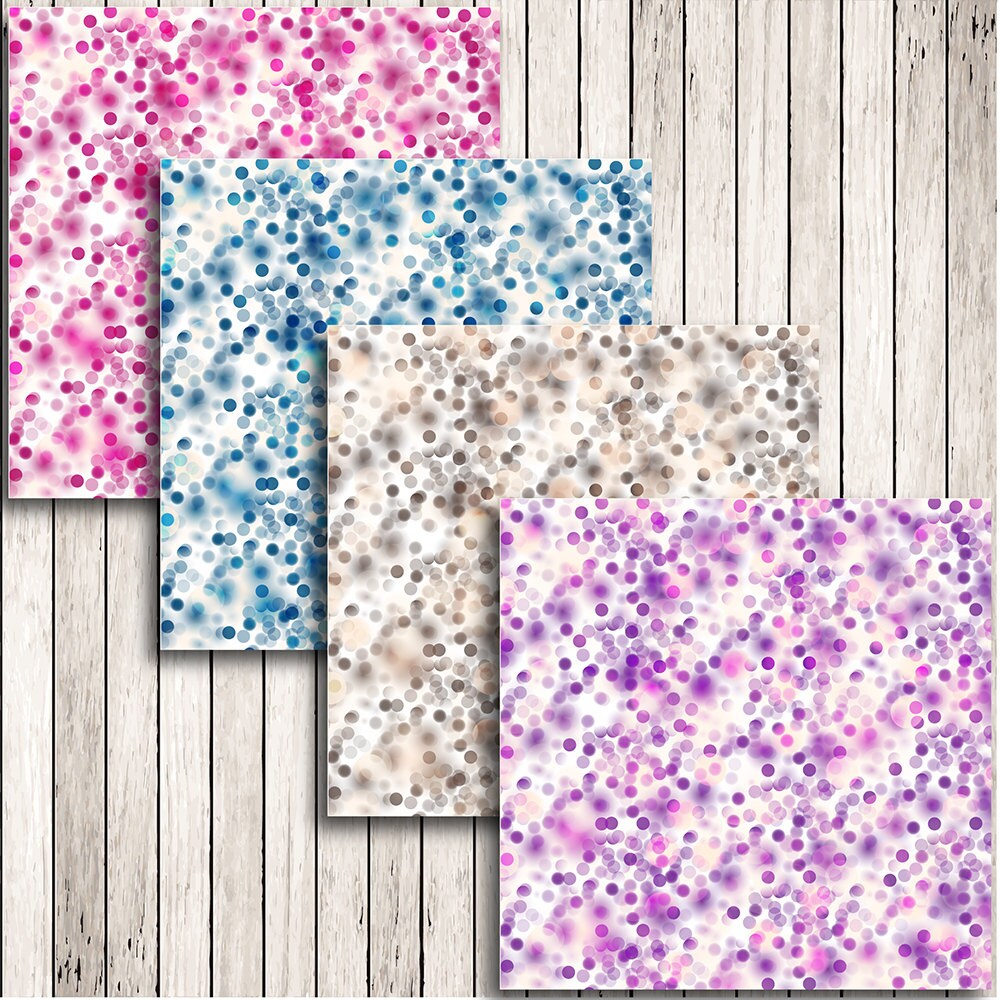Bokeh Digital Paper: bokeh Confetti Scrapbook - Etsy