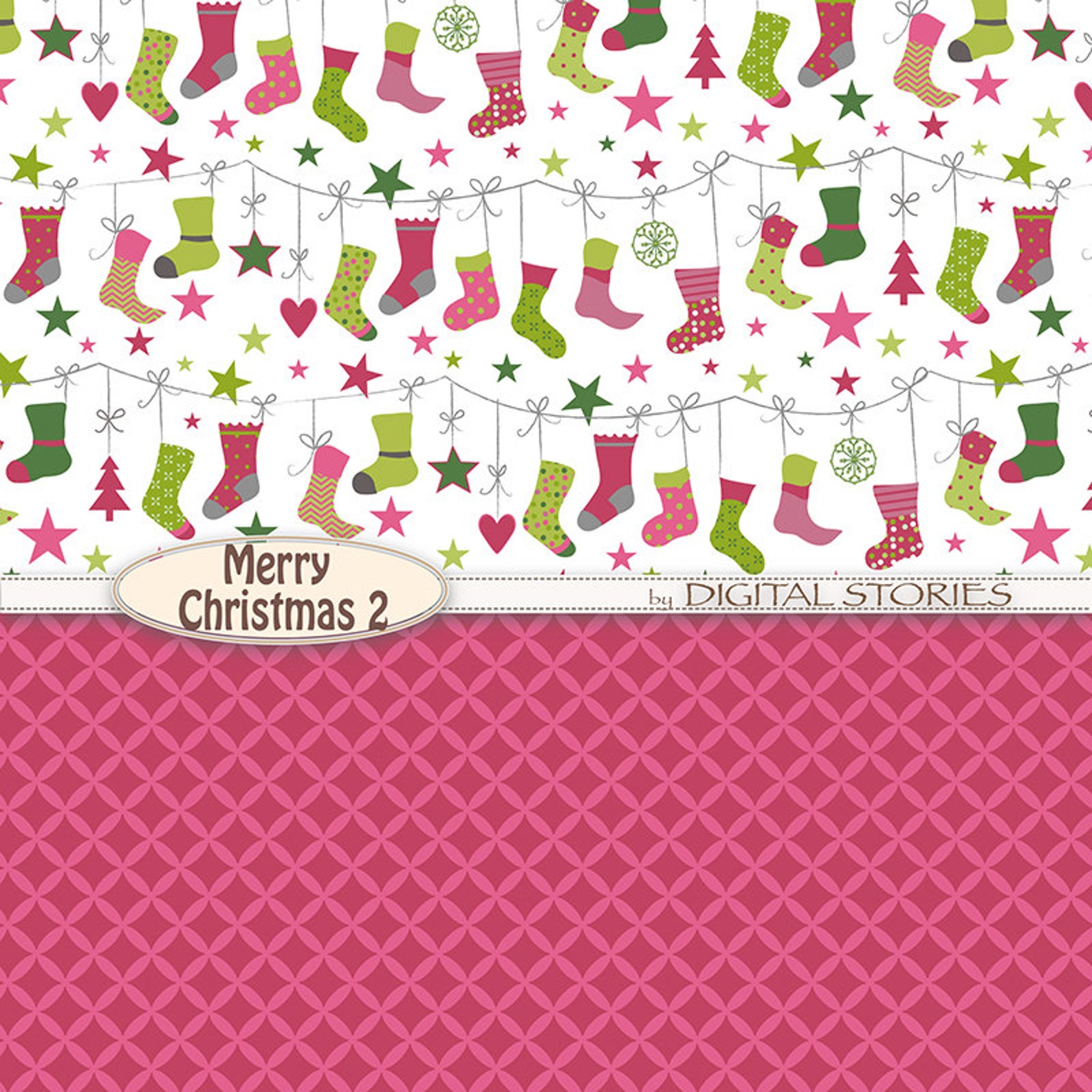 Christmas Digital Paper: merry CHRISTMAS 2 Scrapbook Paper With ...