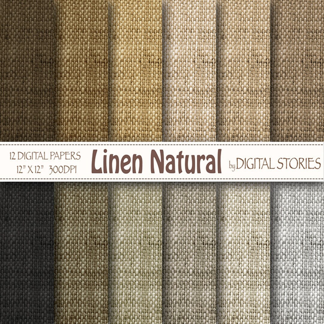 Linen Digital Paper: linen Natural Linen, Textured Paper in Brown ...