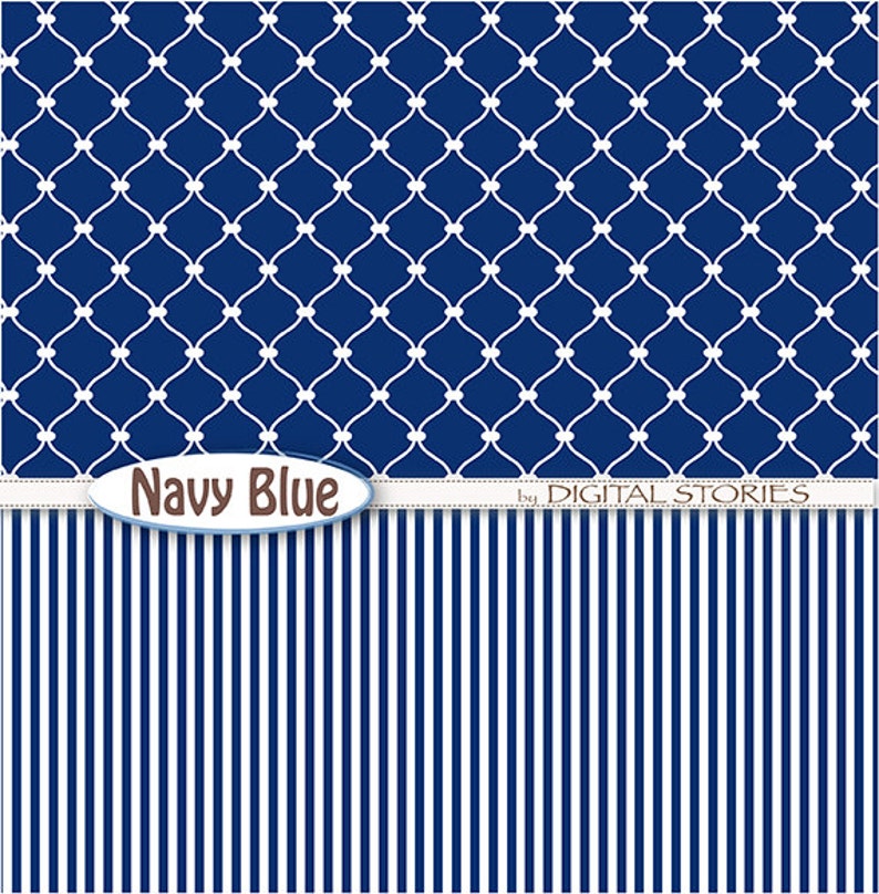 Navy Blue Basic Digital Paper Pack Instant Download - Etsy