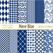 Navy Blue Basic Digital Paper Pack Instant Download - Etsy
