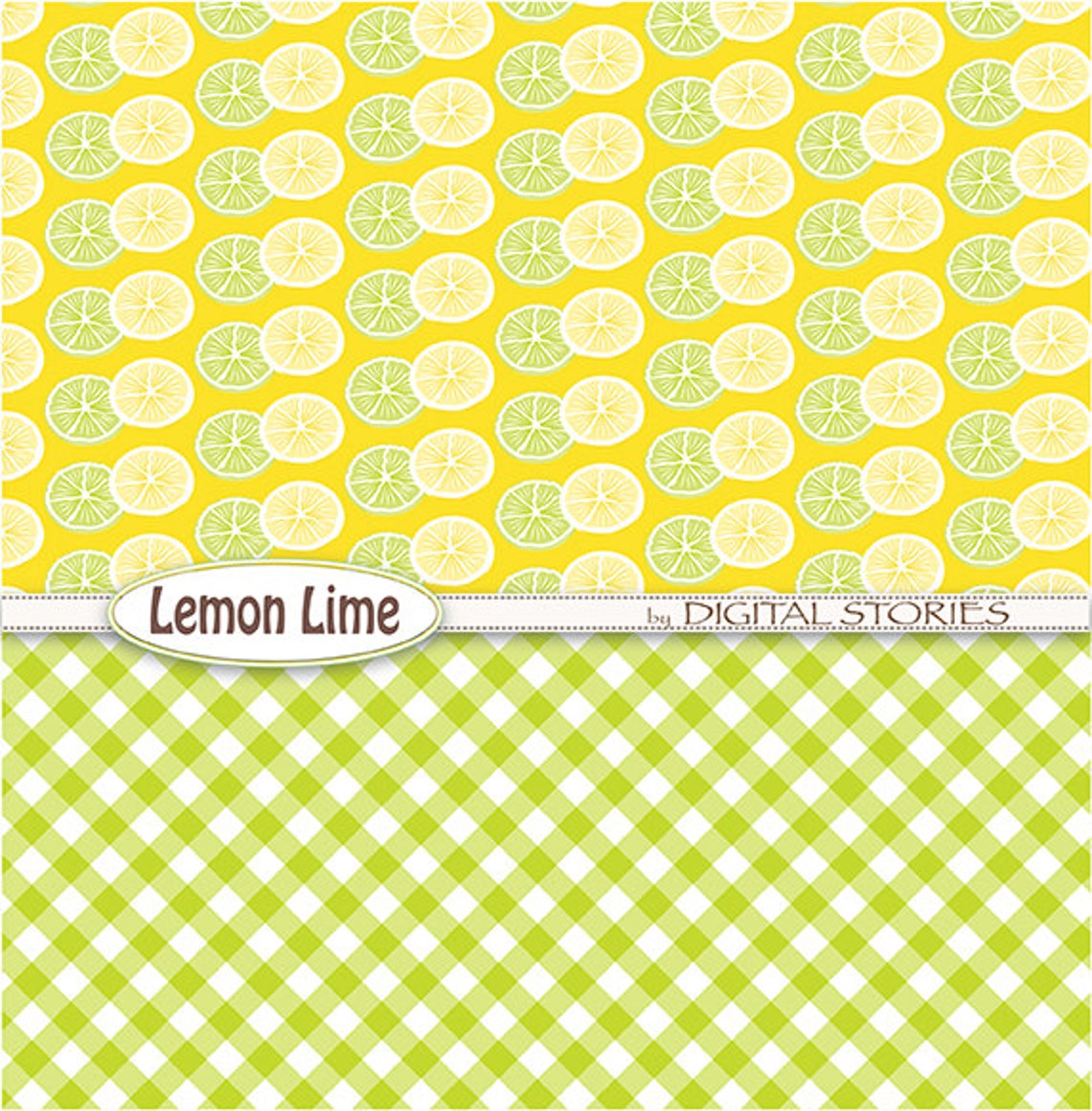 Lemon Digital Paper: lemon Lime Lemon Lime Yellow - Etsy