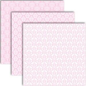 Damask Digital Paper: damask BABY Pink Digital Paper With Vintage ...