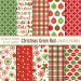 Christmas Digital Paper: christmas GREEN Red - Etsy