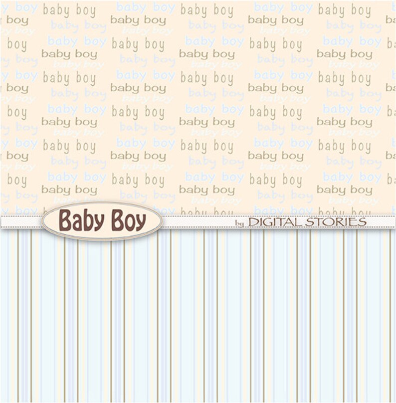 Baby Boy Digital Paper: baby Boy Light Blue - Etsy