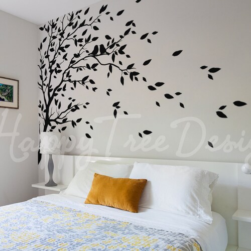 Big Corner Branch Wall Decal Wild Decal Design Elegant Tree | Etsy