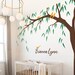White Tree Decal Big Family Tree Mural One Side Tree Design - Etsy
