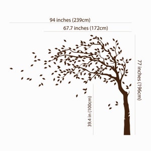 White Wind Wall Decal Wall Tree Mural Kid Room Tree Design Family Home ...