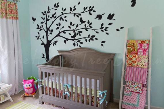 Wind Tree Wall Decal Big Wind Tree Mural Kid Room Wall Sticker | Etsy