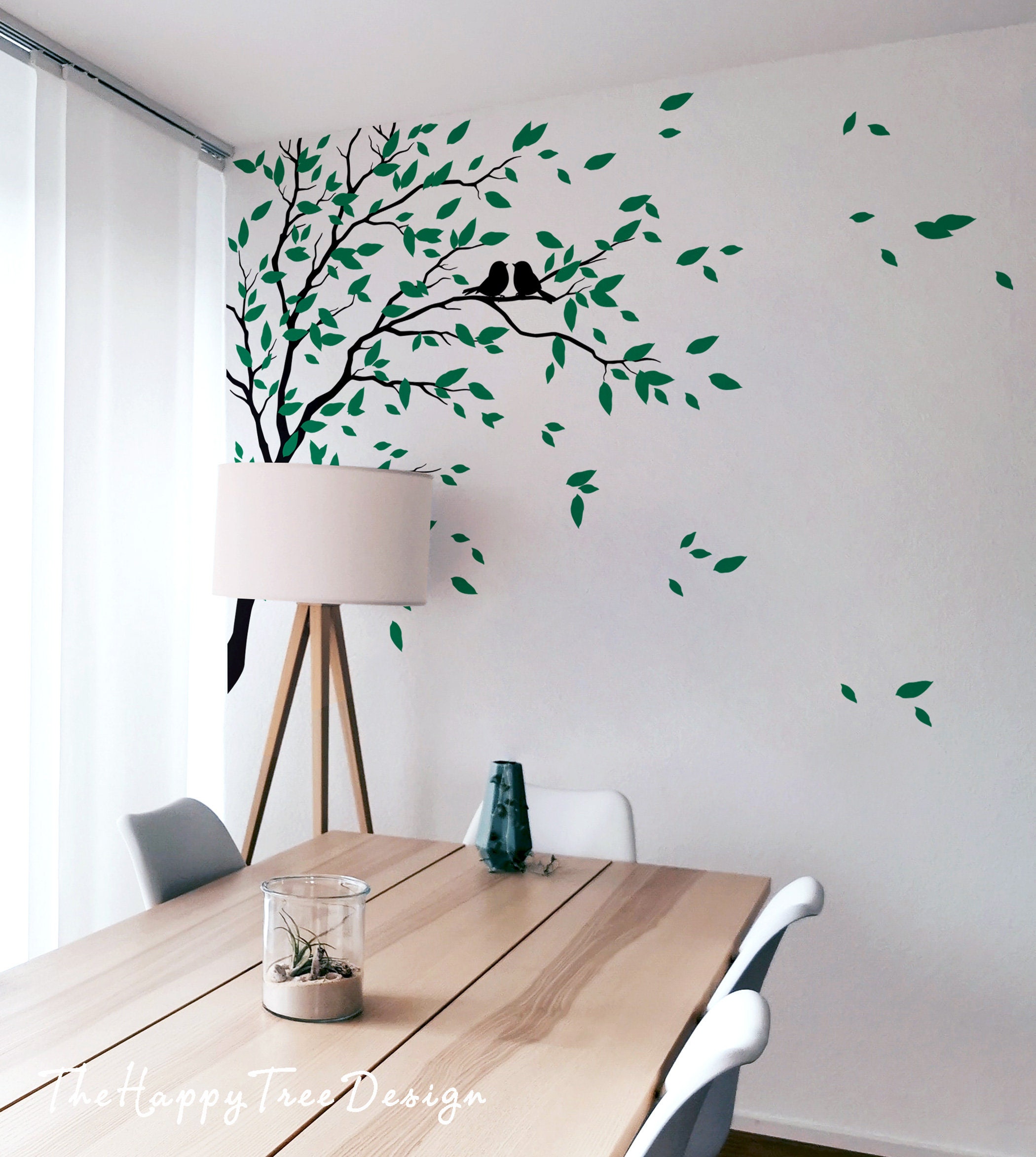 Corner Branch Wall Decal – Elegant Tree Mural, Home Decor - Etsy