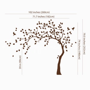 White Wind Tree Decal Personalized Nursery Wall Art Kid Room Tree Decal ...
