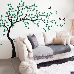 White Wind Tree Decal Personalized Nursery Wall Art Kid Room Tree Decal ...