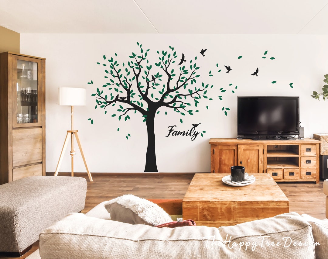 Personalized Family Tree Decal Nursery Tree Wall Decal Vinyl Wall Decal ...