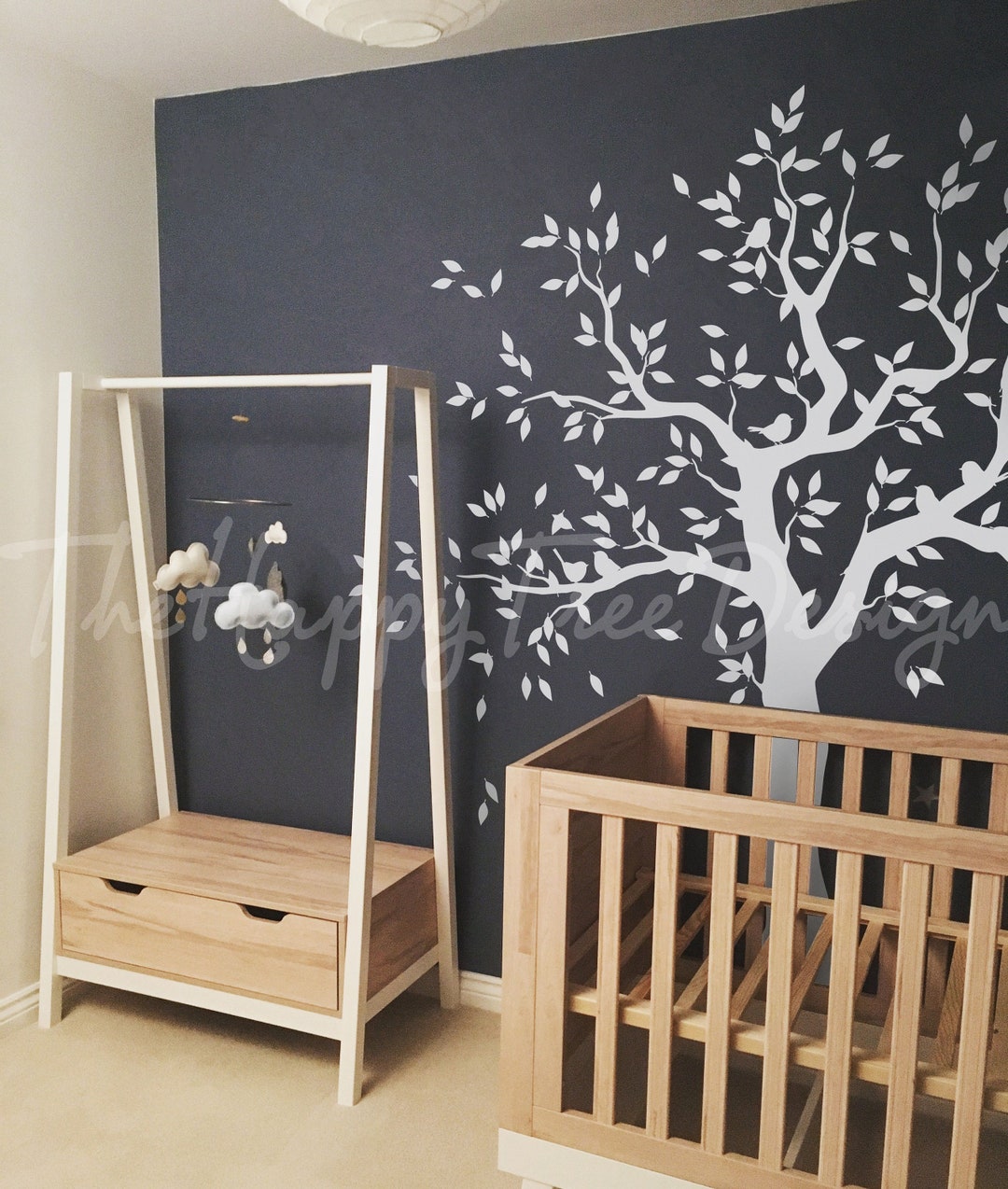 White Tree Decal Big Family Tree Decal Livingroom Wall Decal - Etsy