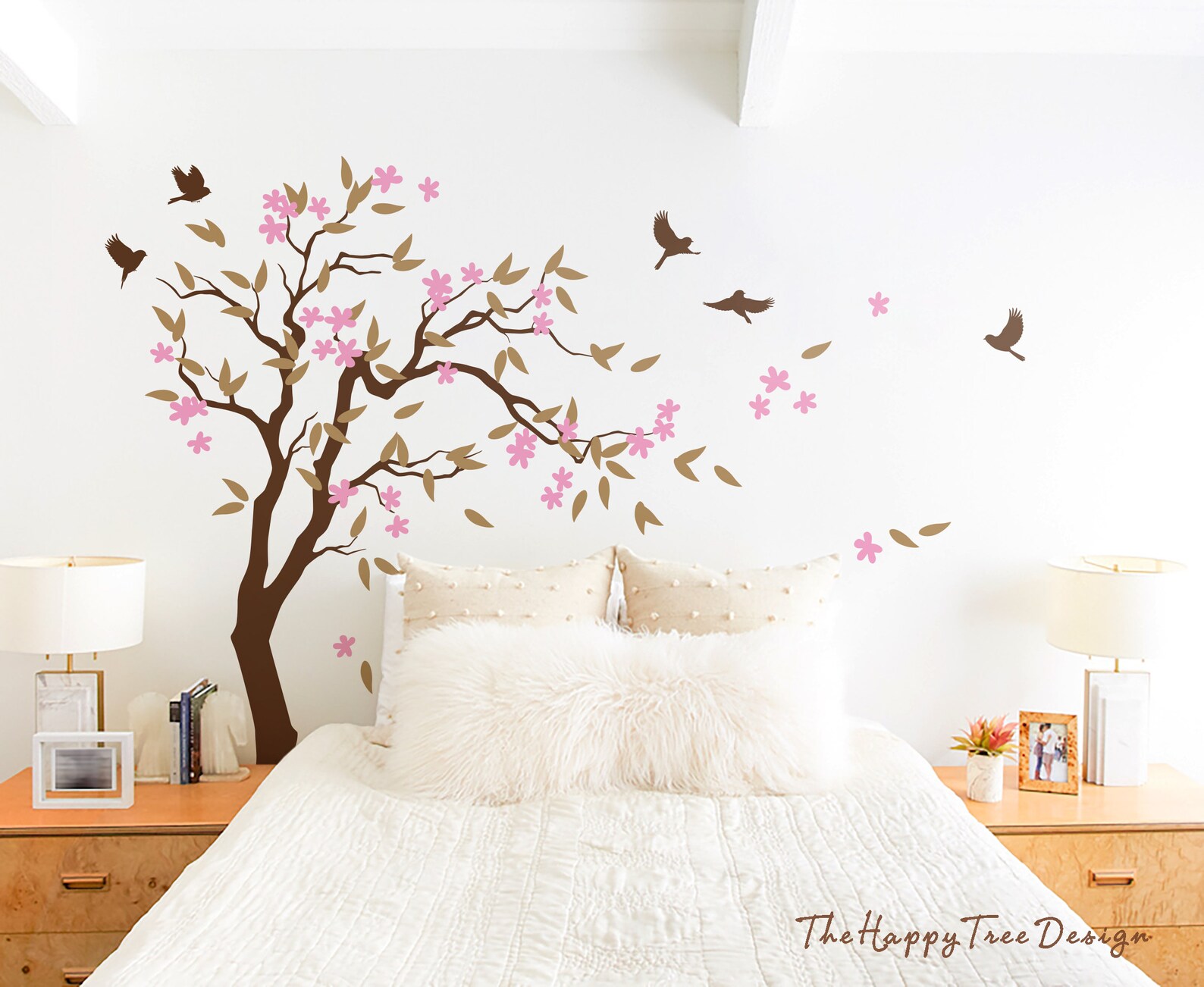 Flower Wind Tree Wall Decal – Nursery Vinyl Sticker - Etsy