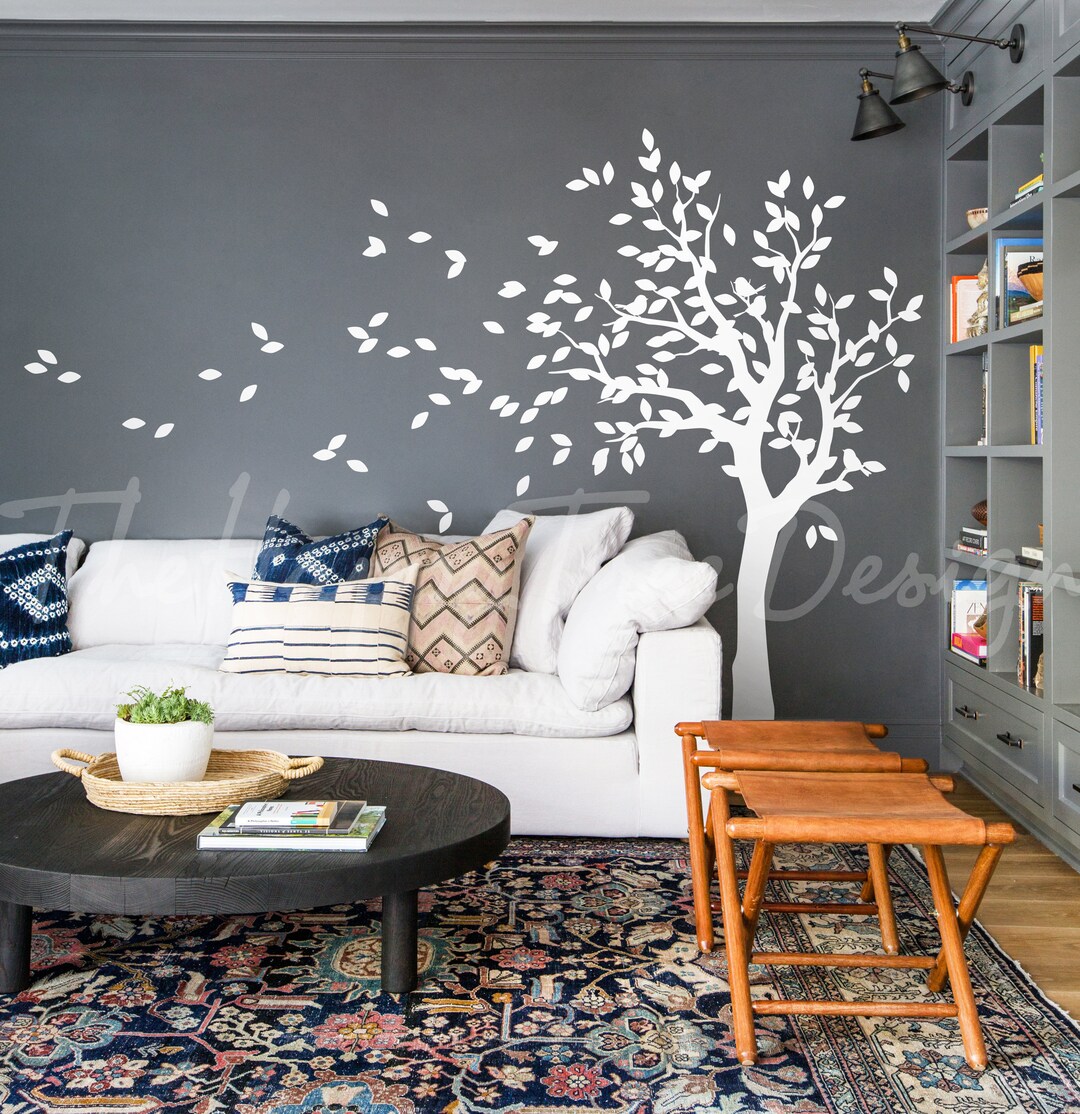 White Tree Mural Wall Decal – Nursery Kid Room Decor - Etsy