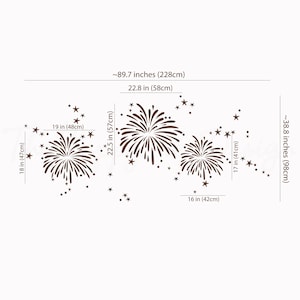 Festive Look Wall Decal Sparkle Mural Design Big Firework Nursery ...